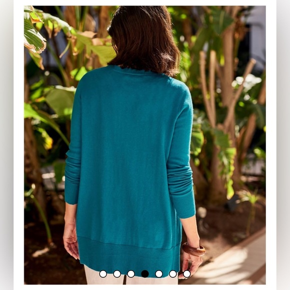 J. Jill | Sweaters | Jjill Dark Cyan Mini Cardigan In Cyan | Poshmark